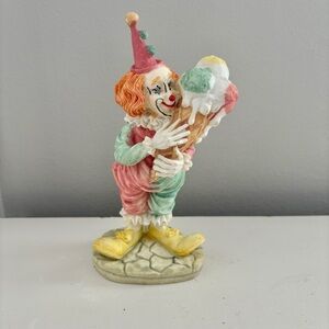 Art | Whimsical Clown Figurine With Ice Cream Cones | Poshmark